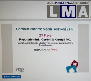 Reputation Ink PR Campaign for Cordell & Cordell Wins Second Place in ...